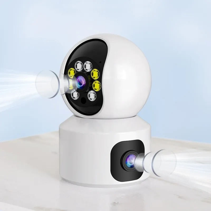 V380 4MP WIFI IP Camera Dual-Lens Dual Screen PTZ Camera 1080P HD ...