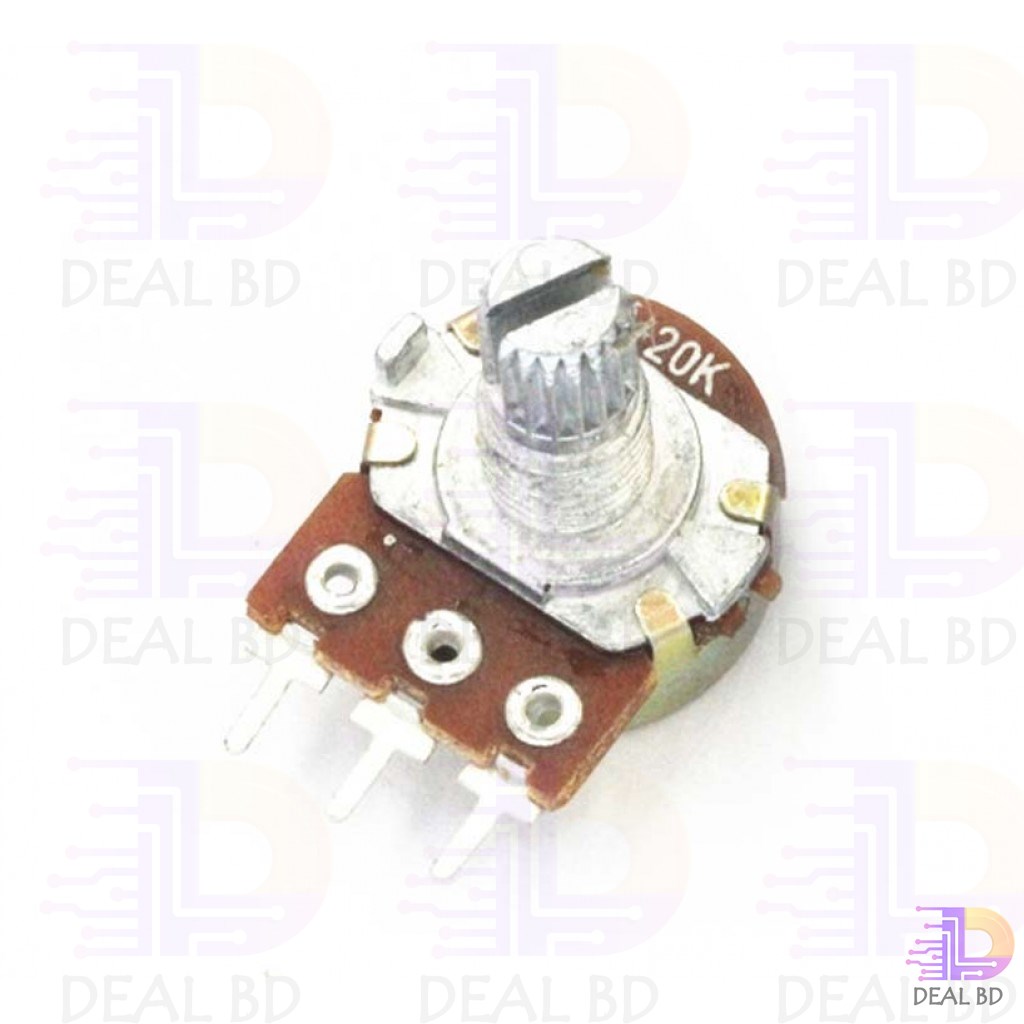 Panel Mount 20K Ohm Linear Potentiometer-5Pcs | Daraz.com.bd