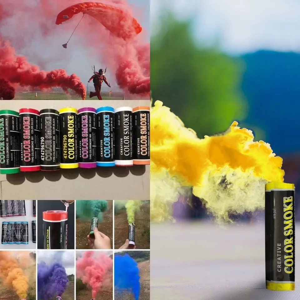 1Pcs Colorful Effect Smoke Bombs Portable Combustion Smog Party Festive ...