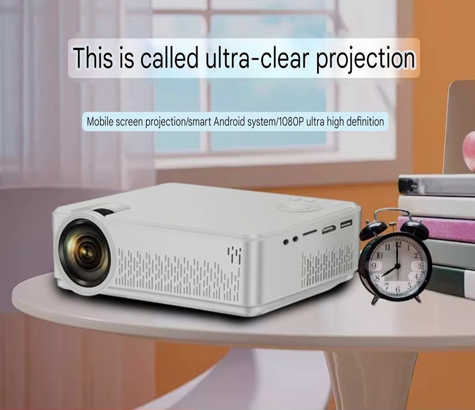 5G WiFi portable Commercial small HD projector. 4k ultra-clear bright ...