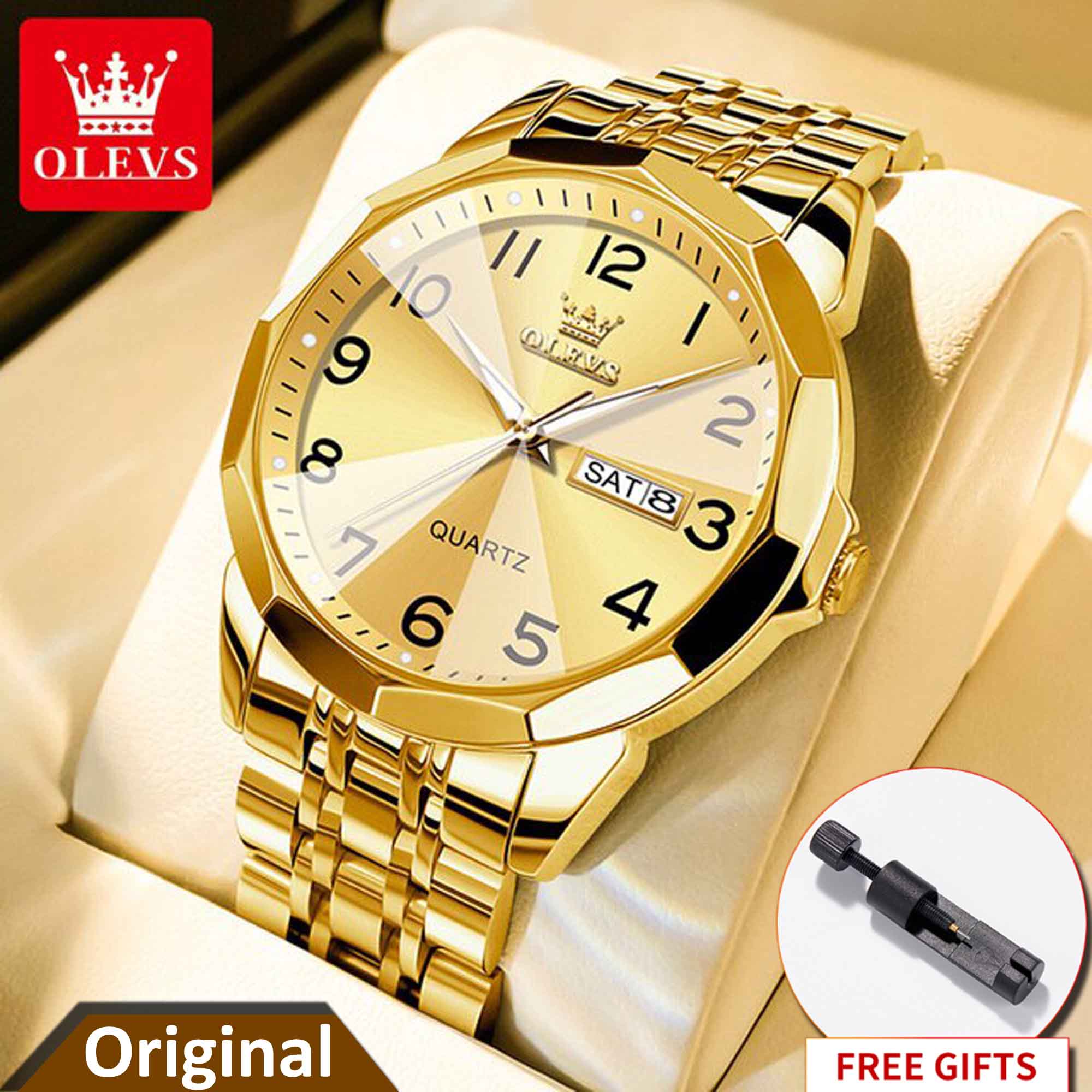 OLEVS (Model Number : 9970G) Luxury Fashion Quartz Watch for Men ...