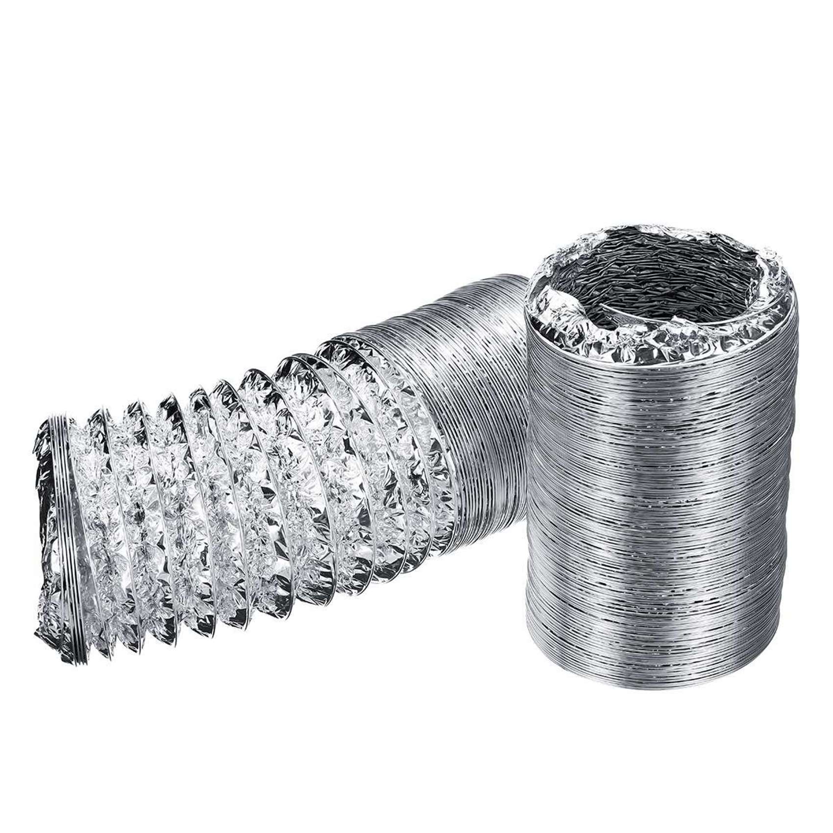 2X 4Inch Ventilator Pipe 100mm Pvc Aluminum Tube Air Ventilation Pipe ...