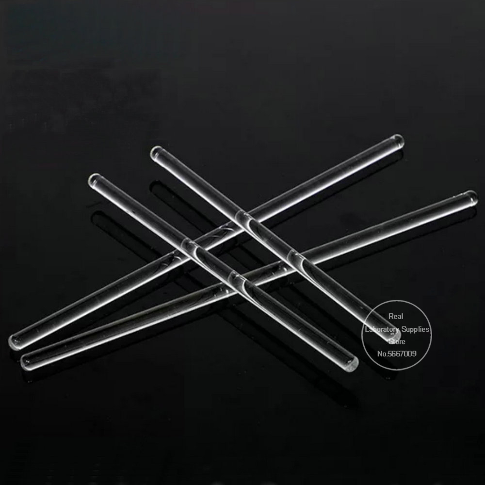5pcs 10pcs Lab Borosilicate Glass Stirring Rods 5/7/8/10mm Diameter 100 ...