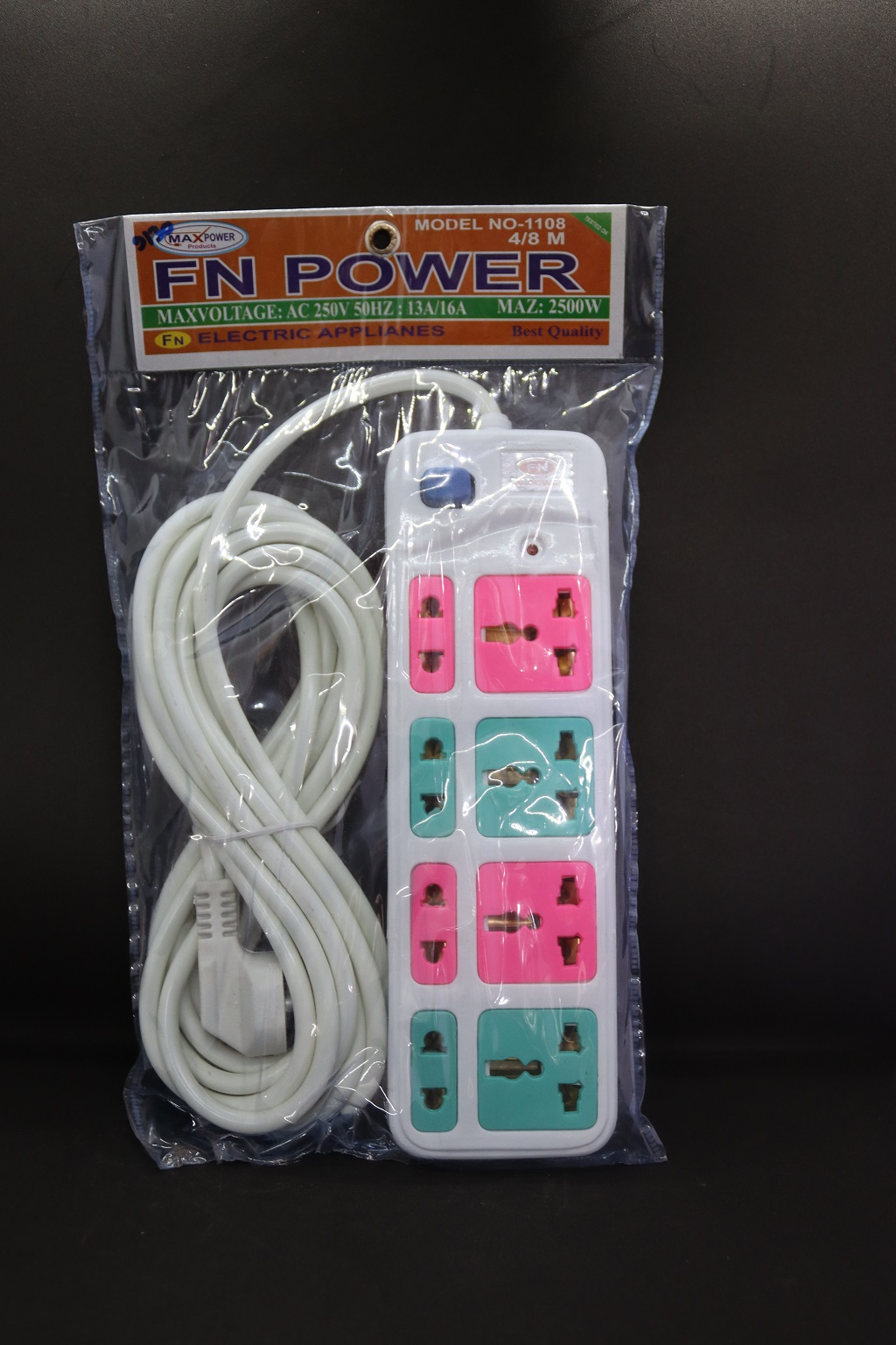 Multi plug 8 port Socket WITH 5 METER CABLE | Daraz.com.bd
