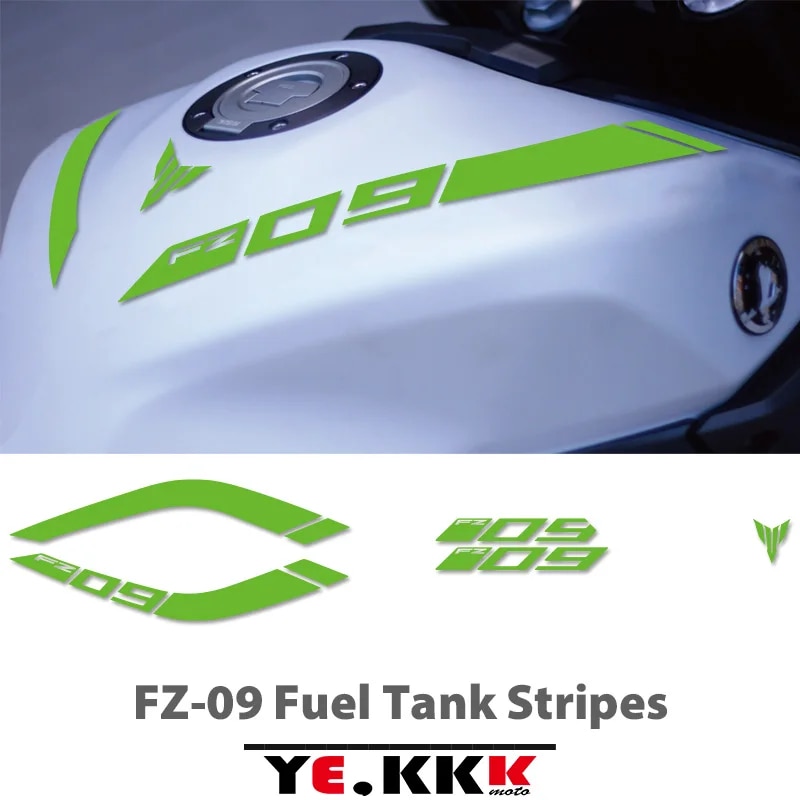 Reflective Vinyl Motorcycle Stickers Tank Decals Logo For YAMAHA MT09 ...