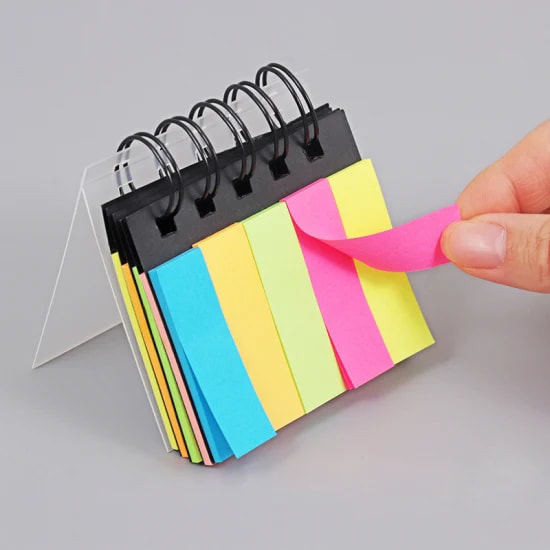 Foska self Adhesive Notes Sticky Notes 4*25 colors Sheets Index Markers ...
