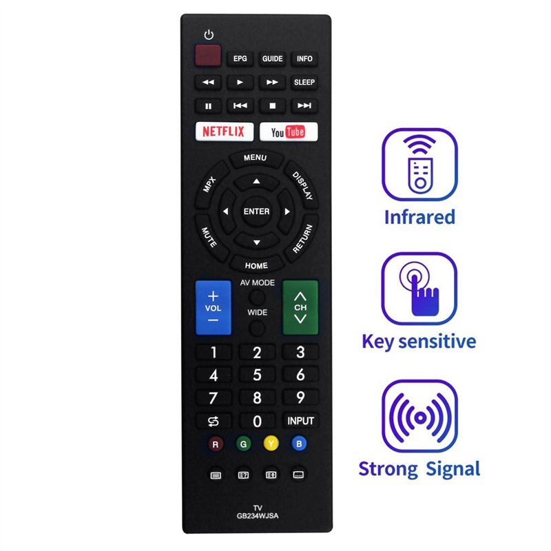Replace Remote Control Remote Control GB234WJSA For Sharp Smart TV LC ...