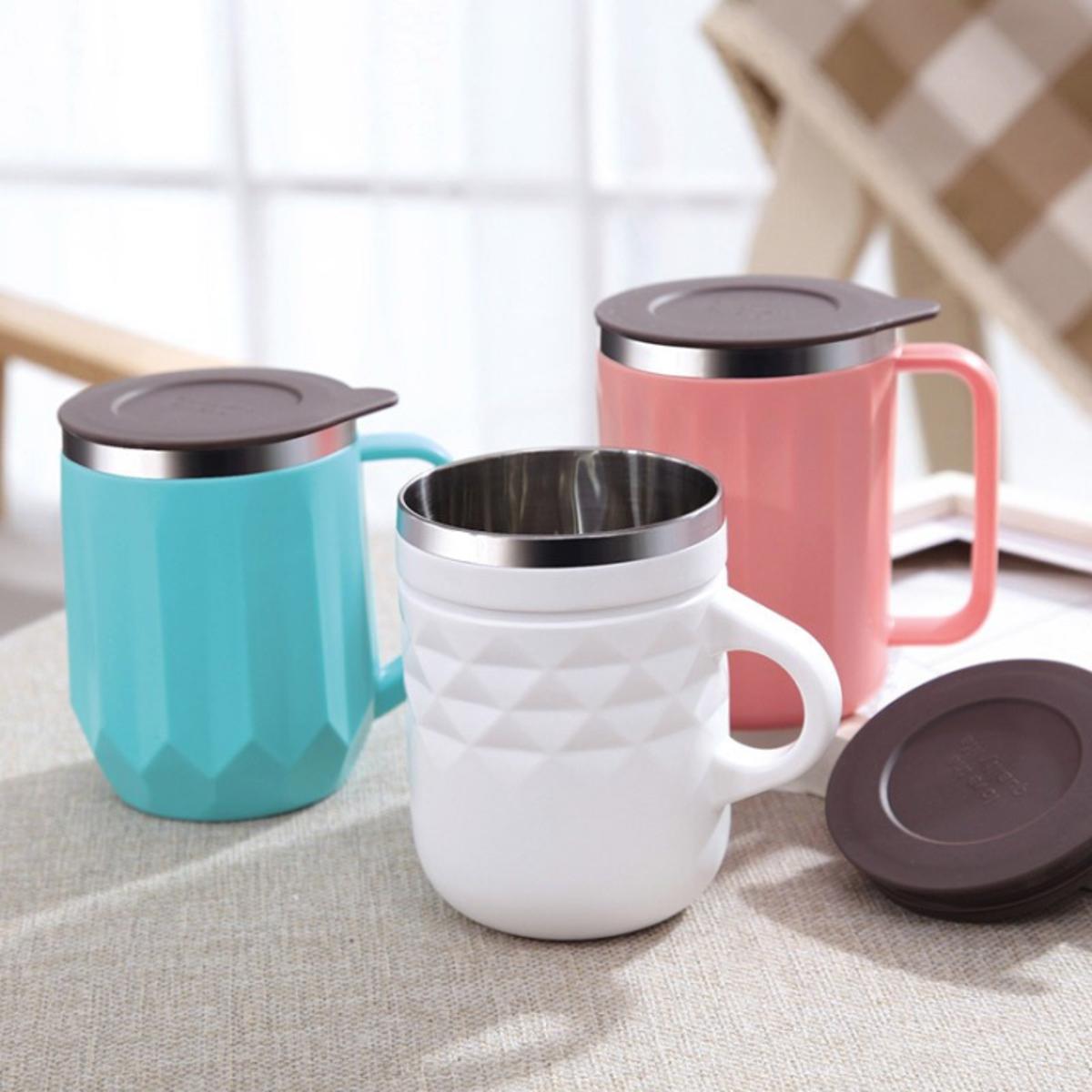 1 pcs Stainless Steel Coffee Mug Portable Tea Coffee Milk Cup Thermal ...