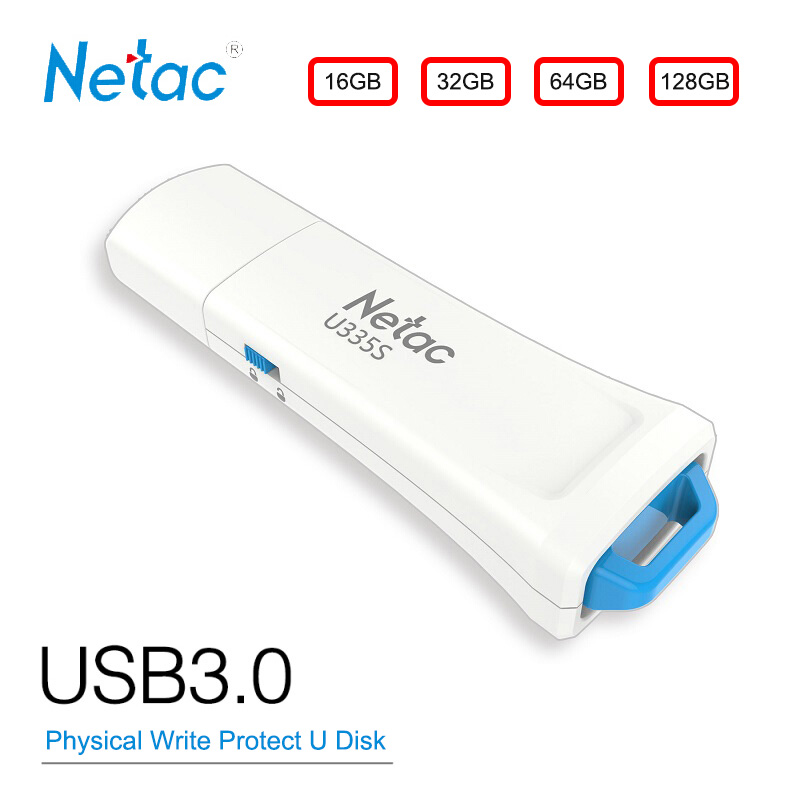 Netac U335S 64GB 32GB 16GB USB3.0 Flash Drive Write Protect Flash Drive ...