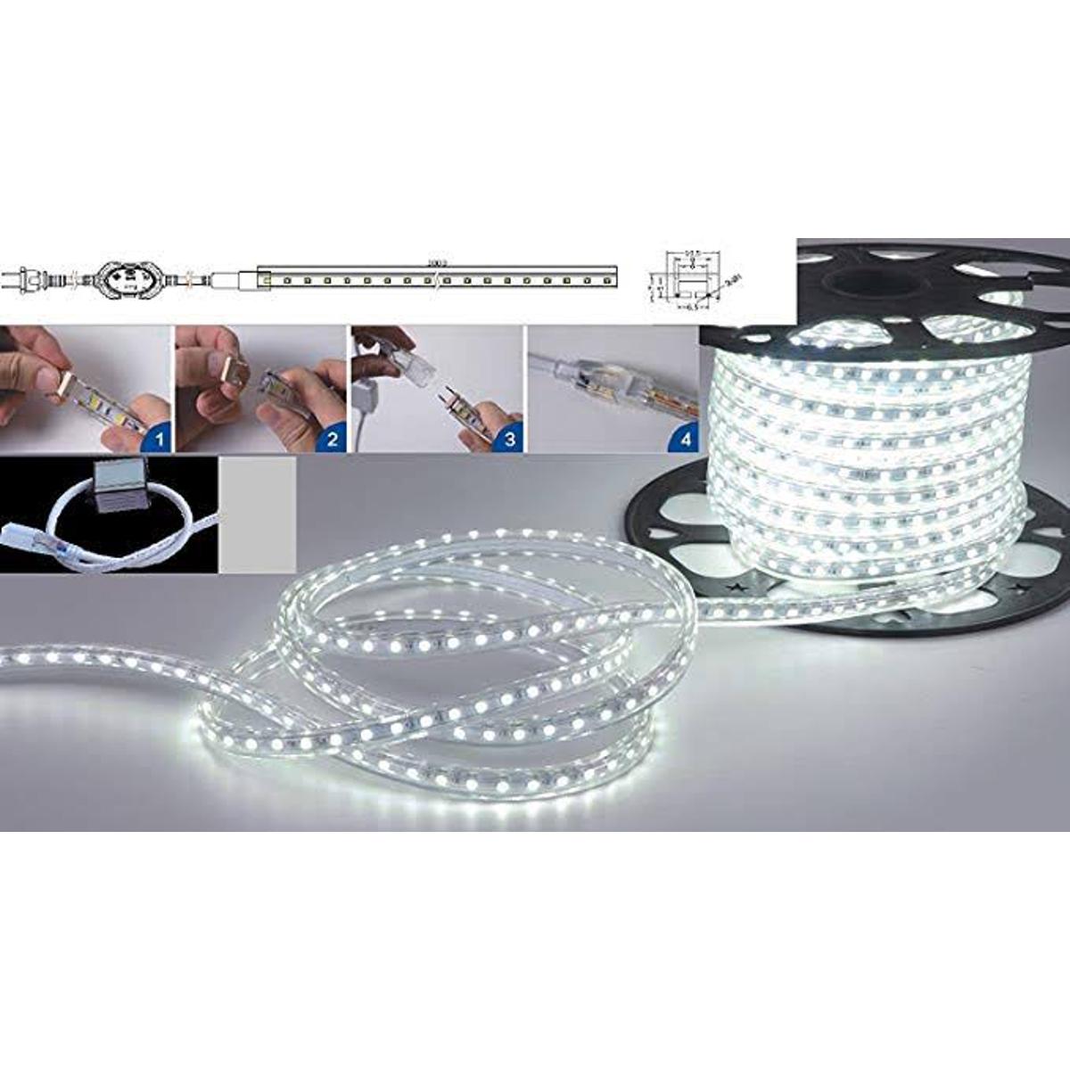 For Waterproof Led Strip Light With Driver (White Colour) - Rgb Light ...