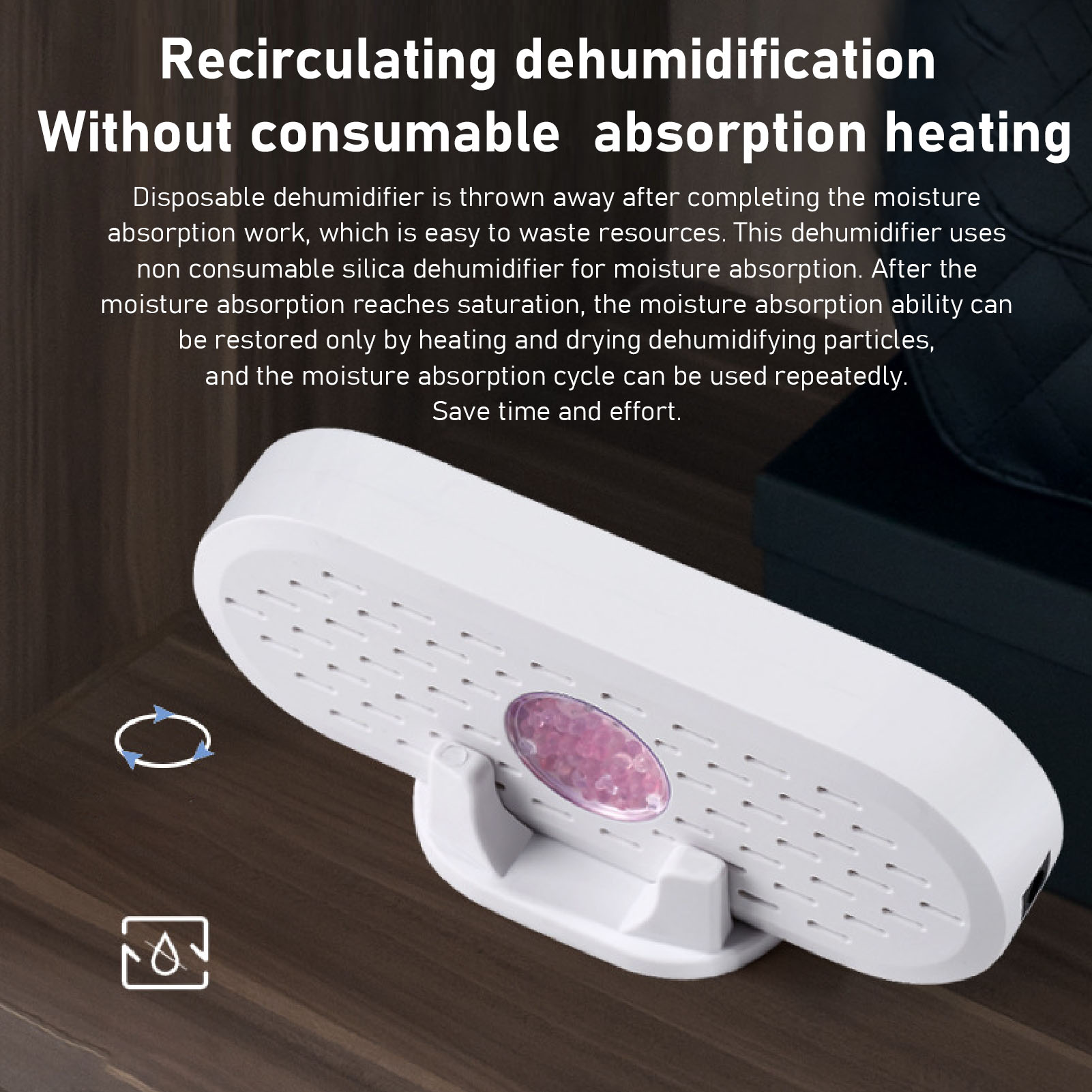 Mini Electric Dehumidifier 5W 6V Portable Dehumidifier USB Moisture ...