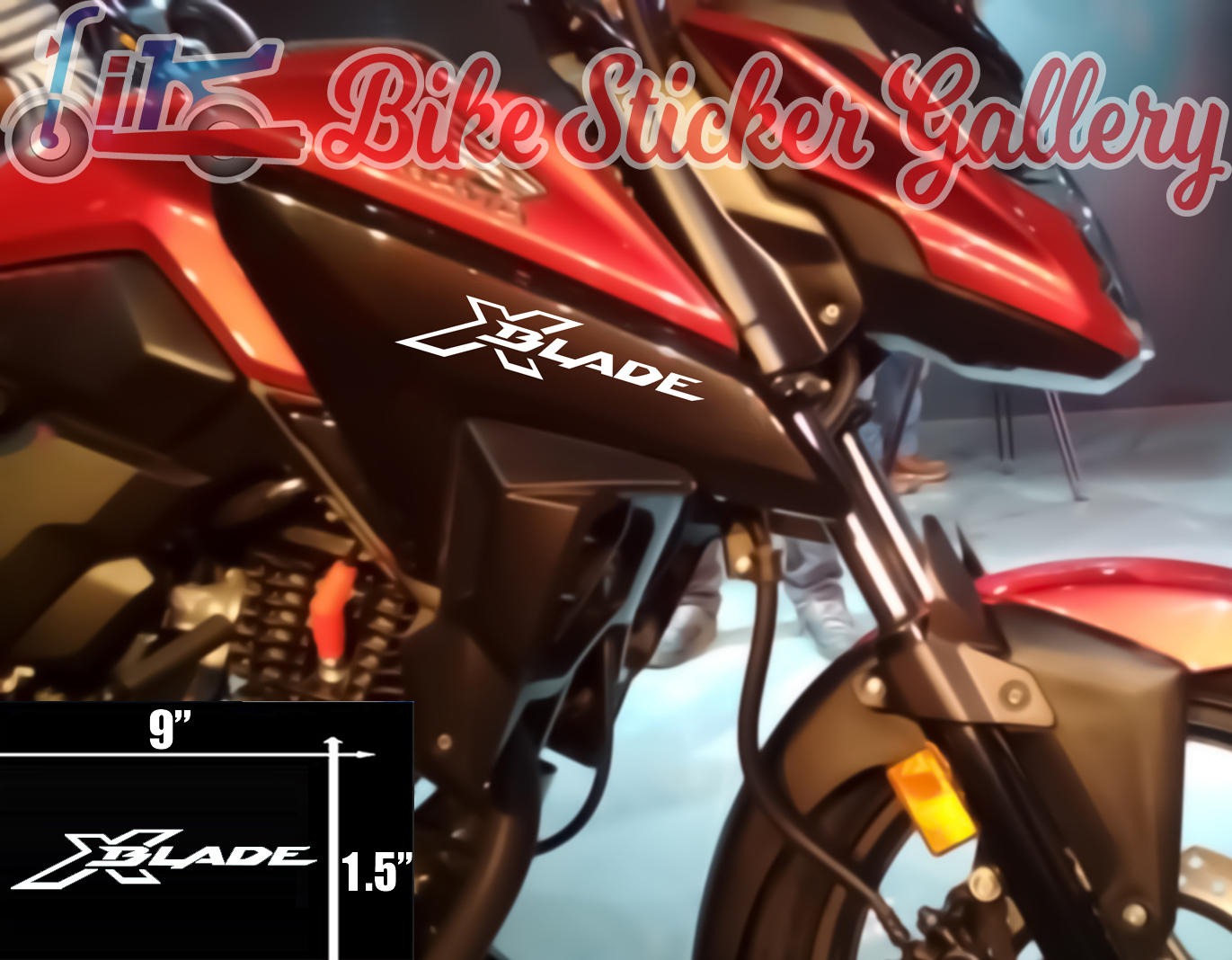 Bike Decal Sticker - X-Blade Branding ( Waterproof & Premium quality ...