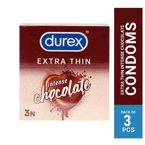 Durex - Extra Thin Intense Chocolate Flavored Condom - Single Pack - 3x1=3pcs | Daraz.com.bd
