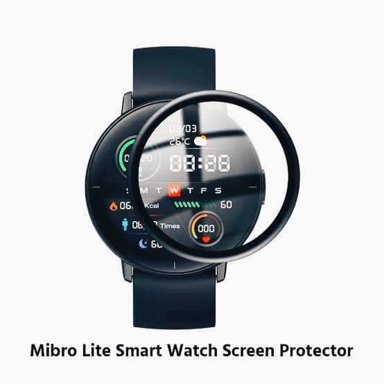 Mibro lite screen protector glass protective film curved size black ...