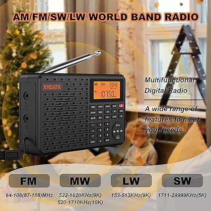XHDATA D109 Portable Shortwave Radio, World Band, DSP, Good Reception ...