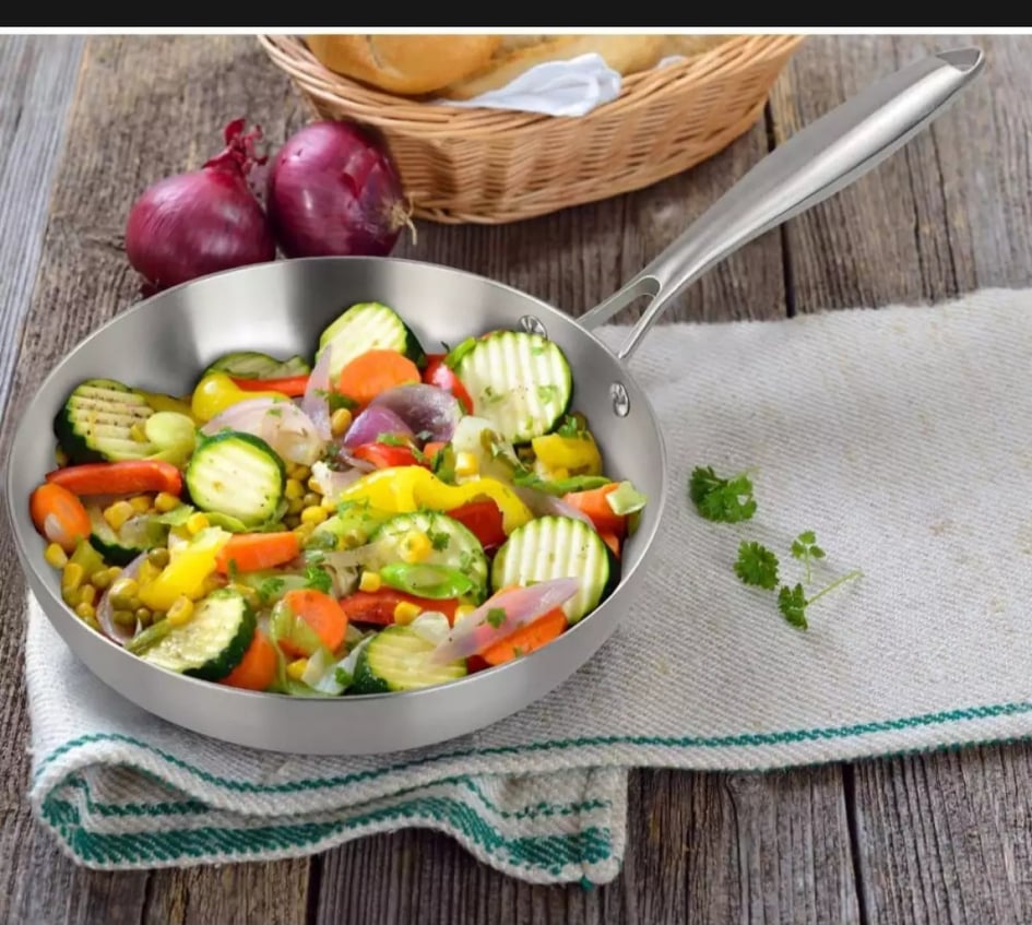 Unique Stainless Steel Fry Pan-26 cm | Daraz.com.bd
