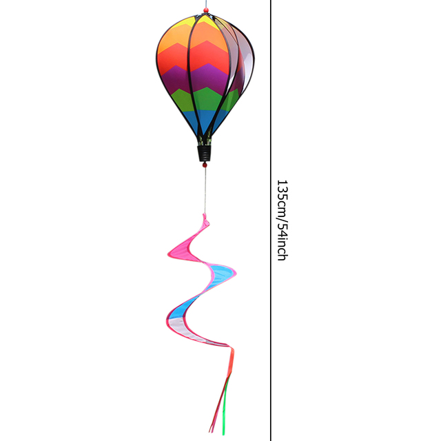 Hot Air Balloon Rotating Wind Strip Windmill Wind Chimes Rainbow Hot ...