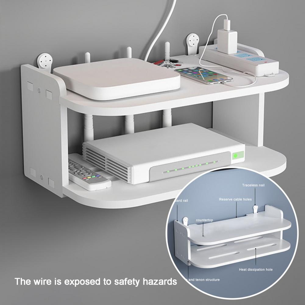 Setup Box Stand/WiFi Router Stand Wall Mount for Home Wall Shelf for ...