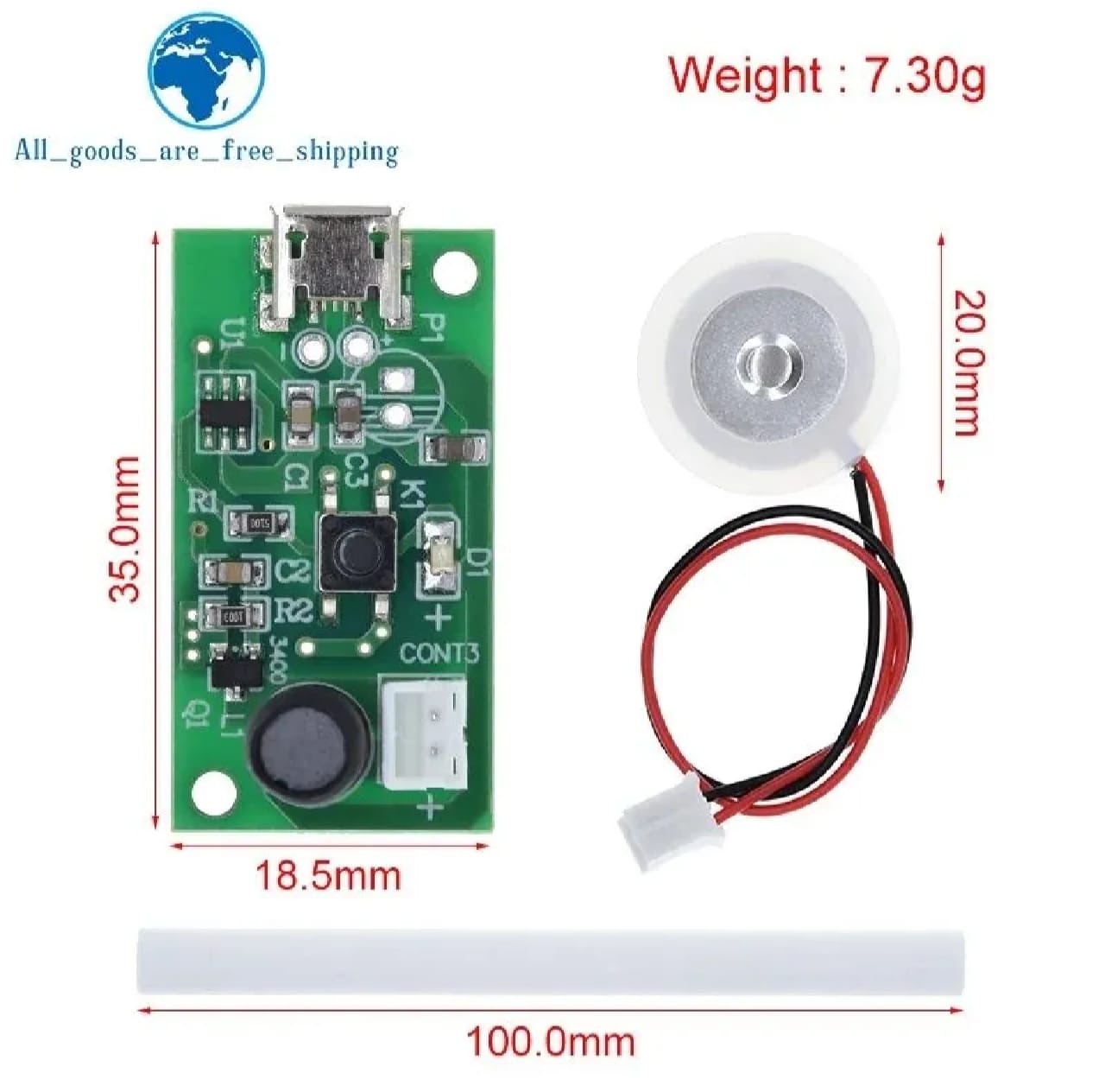 USB Mini Humidifier DIY Kits Mist Maker and Driver Circuit Board