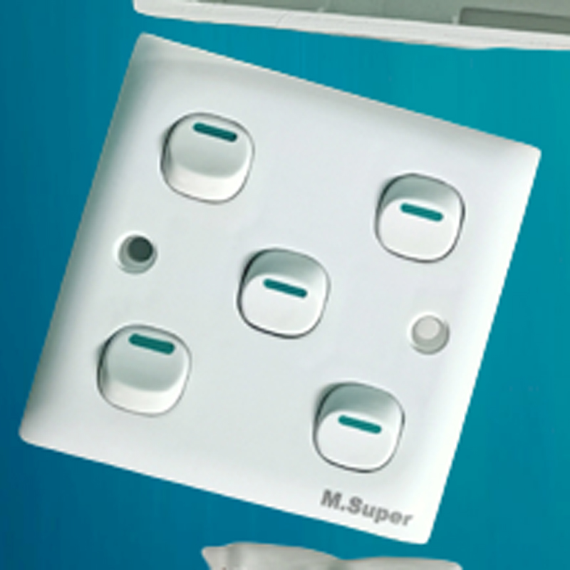 MK Safety Mark Gang Switch (5 Switch) | Daraz.com.bd