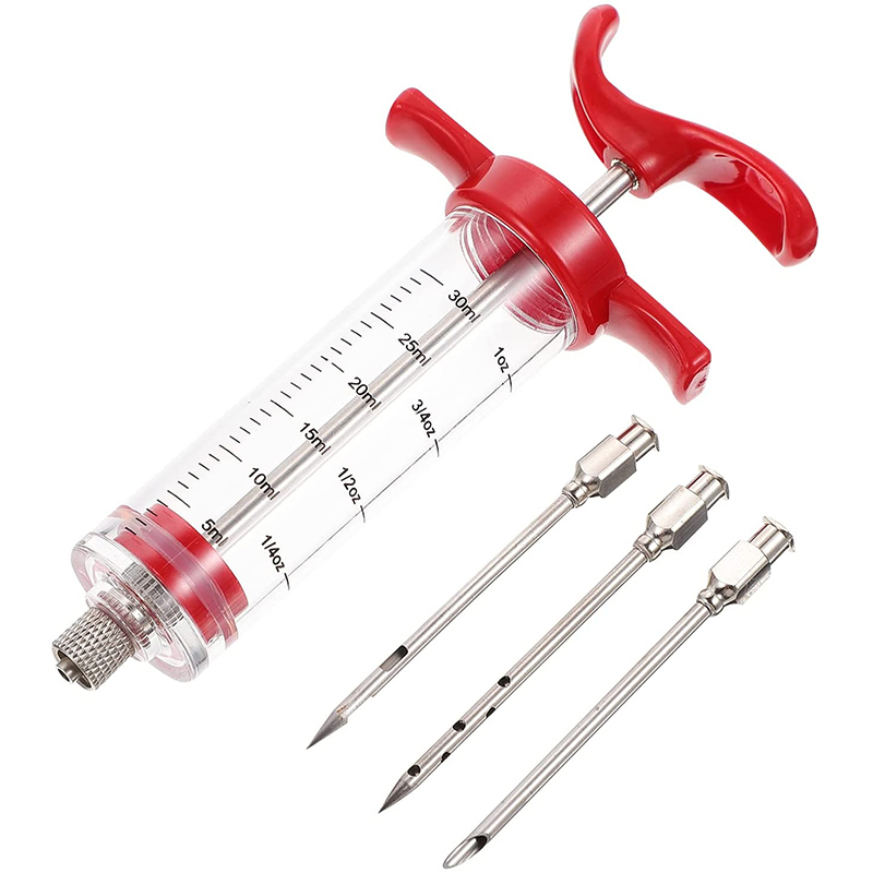 Stainless Steel Spice Syringe Marinade Injector Flavor Syringe Cooking ...