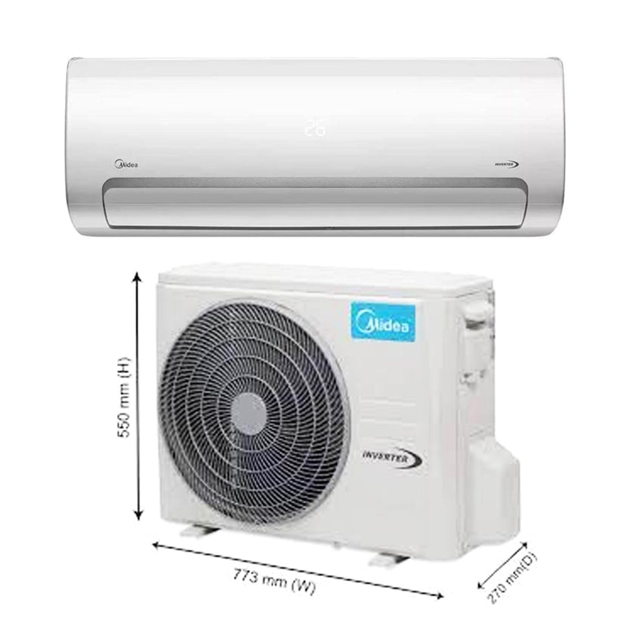 MIDEA INVERTER 1.5 TON AC Split Type Air Conditioner 10 YEAR COMPRESSOR ...
