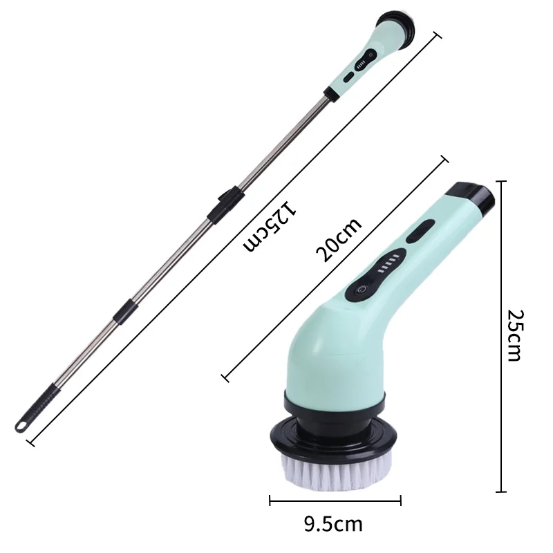 6 in 1 Electric Cleaning Brush Electric Rotating Cleaning Scrubber ...