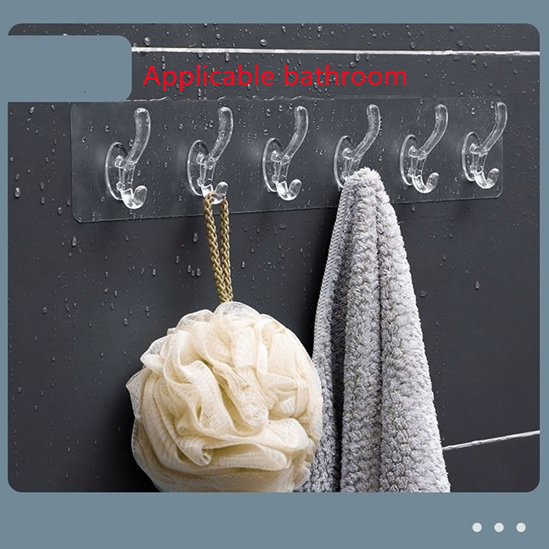 Bathroom Nail-Free Wall Hook Traceless Hooks Wall Hanger Sticker ...