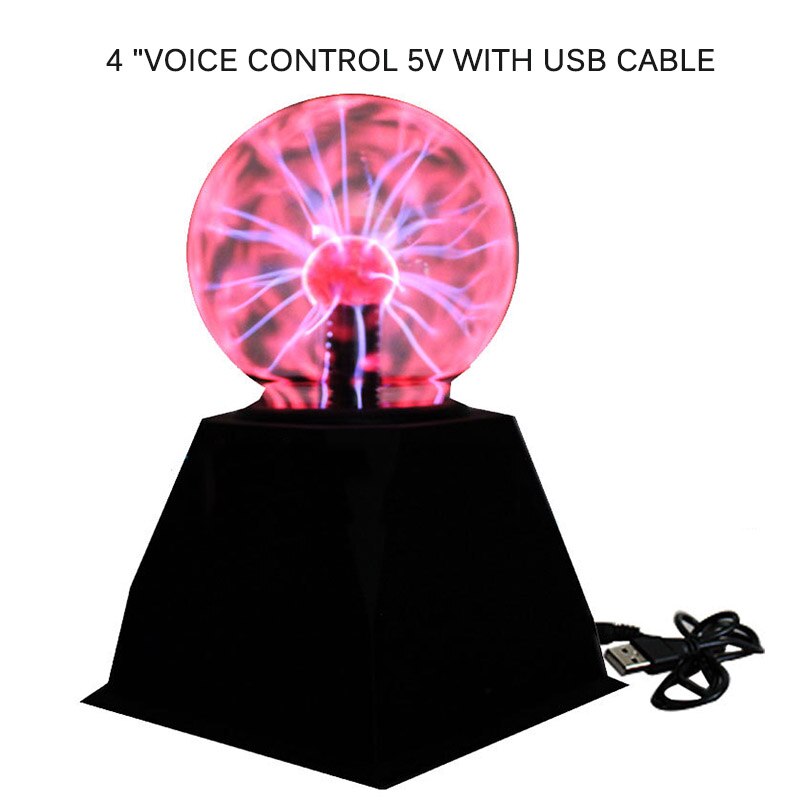 Plasma Ball Sphere Light Magic Crystal Lamp Ball Desktop Lightning 4 ...