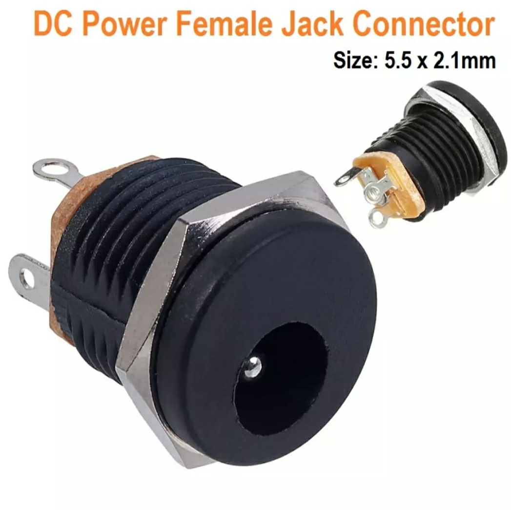 DC Female jack connector with nut 5 pcs | Daraz.com.bd