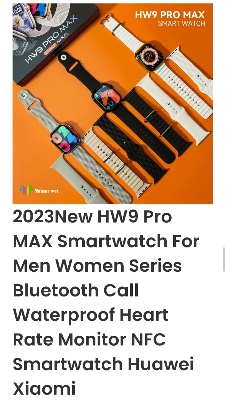 HW9 Pro Max Smart Watch (3 Straps In 1) | Daraz.com.bd