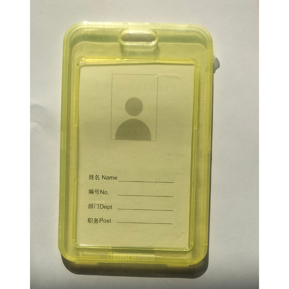 Two Side Transparent Orange Credit Card ID Card Holder | Daraz.com.bd