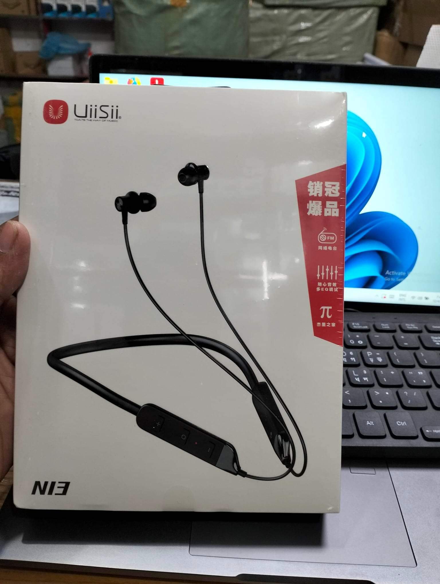UiiSii N13 Neck-Mounted Bluetooth Earphone-Black - Headphone | Daraz.com.bd