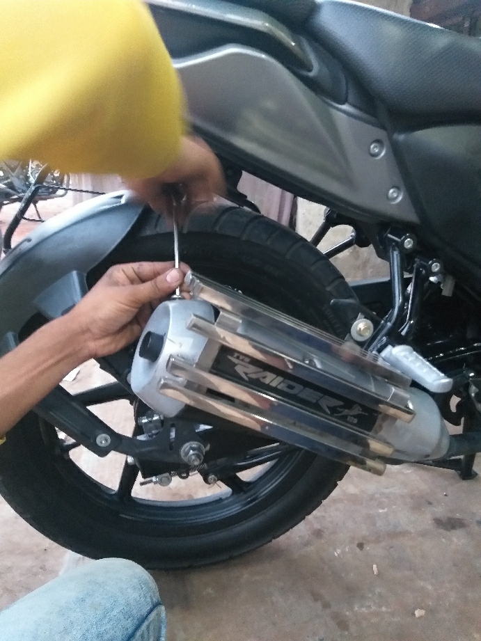 Raider 125cc for t.v.s silencer guard stainless still box padani silencer cover | Daraz.com.bd