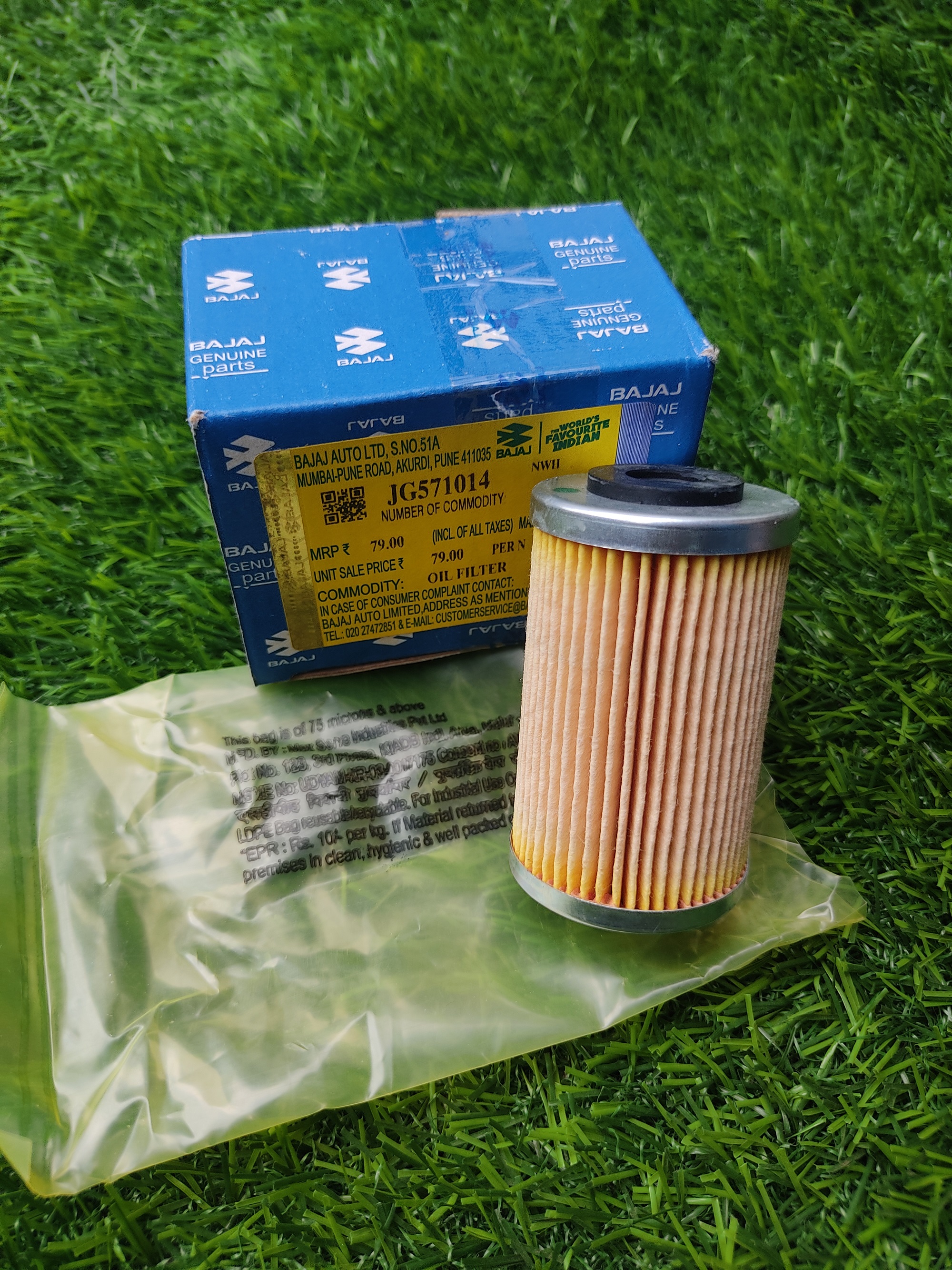 Oil Filter for Bajaj Pulsar N160/ N250 Model Bike Genuine Indian ...