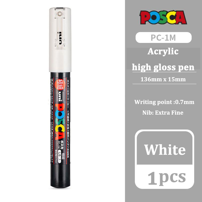 Uni White Posca Marker Pen Art Supplies Acrylic Waterproof POP Poster ...