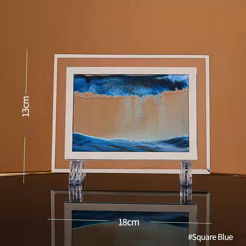 Creative 5/7/12inch 3D Moving Sand Art Painting Glass Sandscape in ...