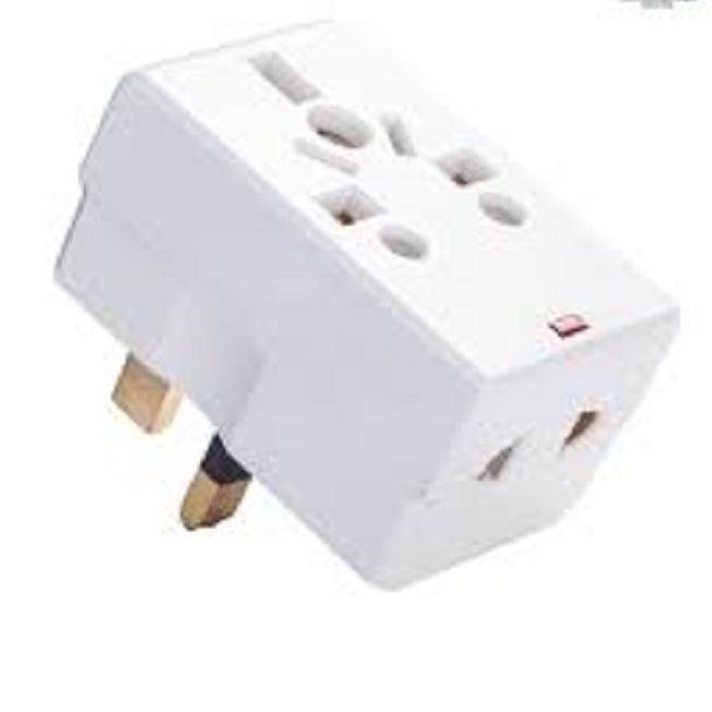 2 Pin to Multi Socket, Multi Input (3-Way) 3-Pin Plug Multicounty Input ...
