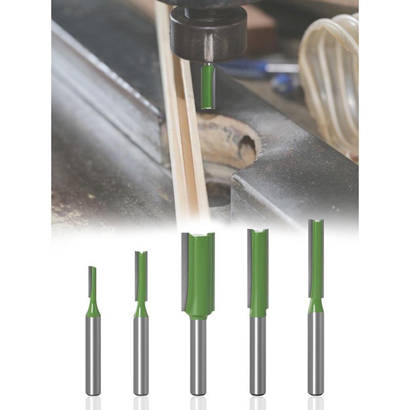 7Pcs 6mm Shank Straight Bit Single Double Flute Router Bit Wood Milling ...