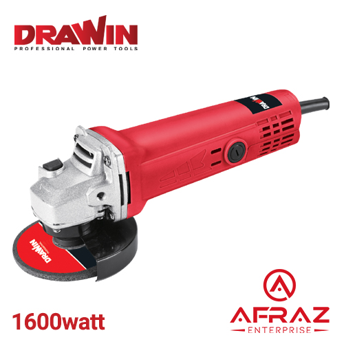 DRAWIN brand Angle Grinder machine 100mm (4") 1600W load speed 11000 back Switch, Angle Grinder ...