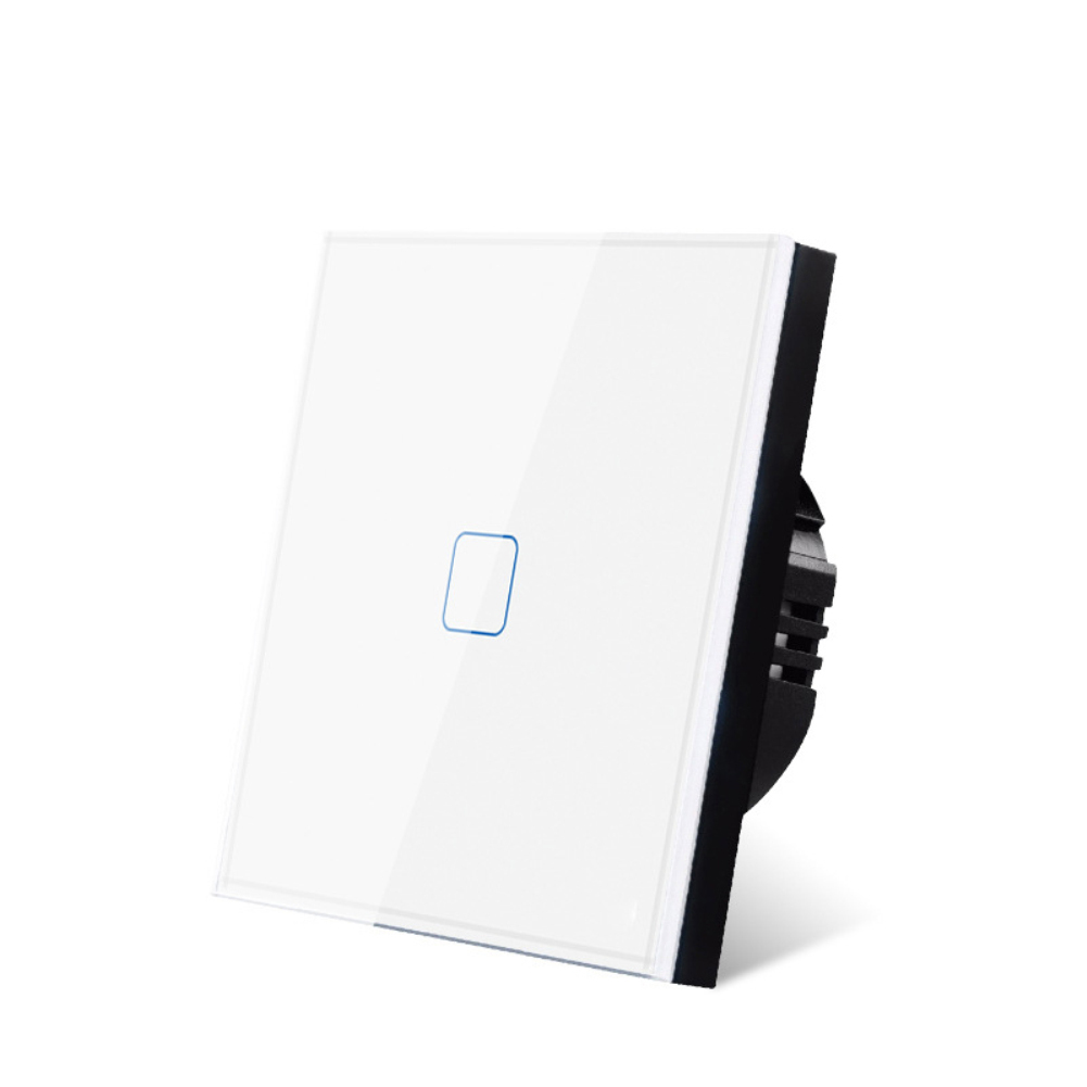 1/ 2 /3 Gang EU Touch Switch LED Backlight Panel Tempered Crystal Glass ...