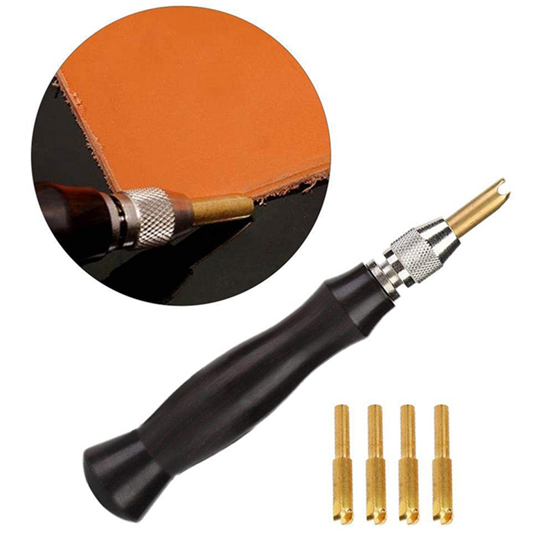 Leather Edge Creaser Set Edge Marking Creaser With 4 Replaceable Brass ...