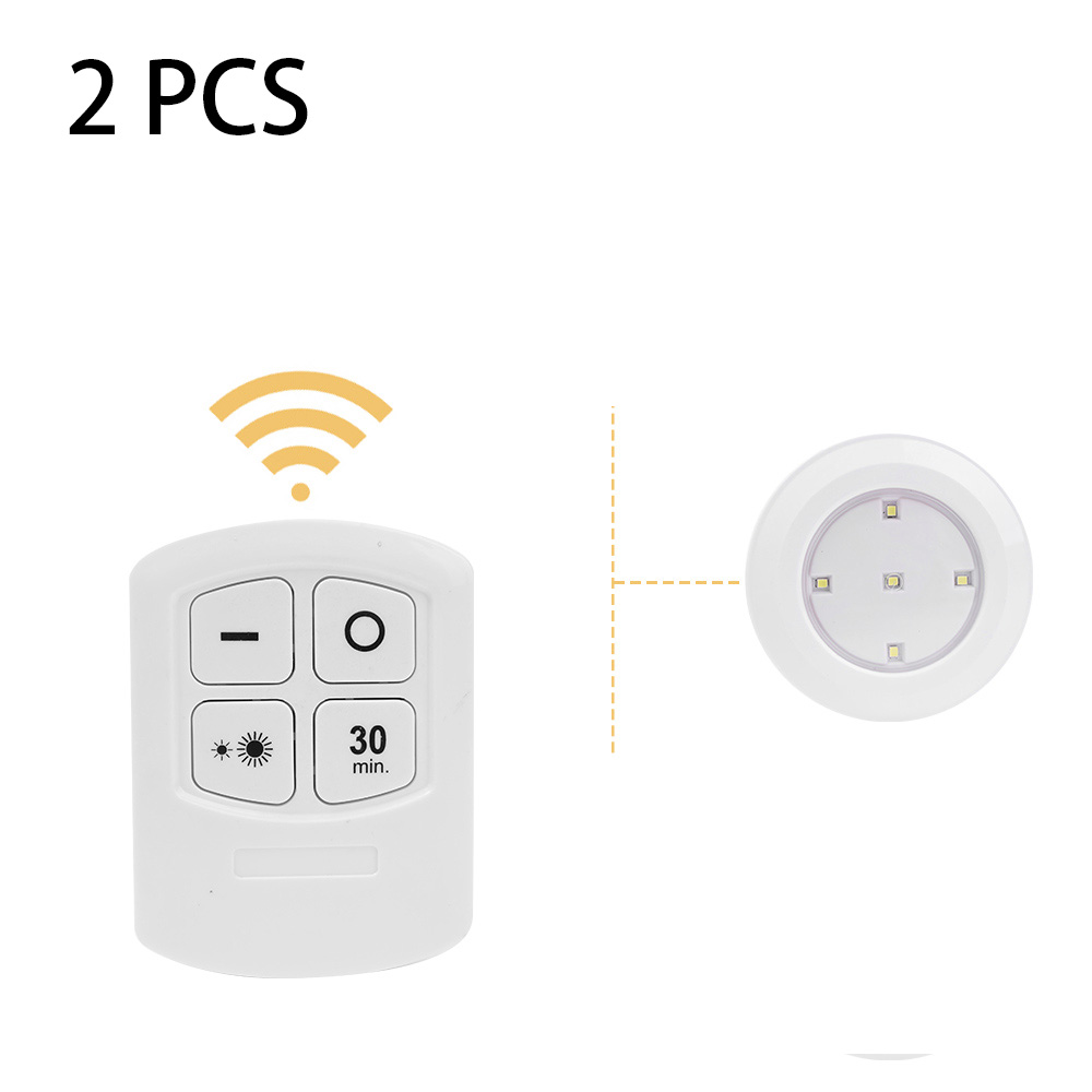 1/2Pcs Wireless Remote Control LED Under Cabinet Kitchen Light 5 Beads ...