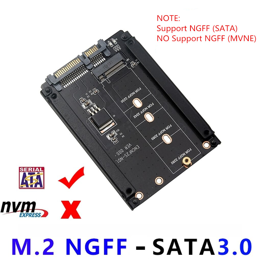Metal Case Bm Key M.2 Ngff Ssd To 2.5 Sata 6gb Adapter With Enclosure ...