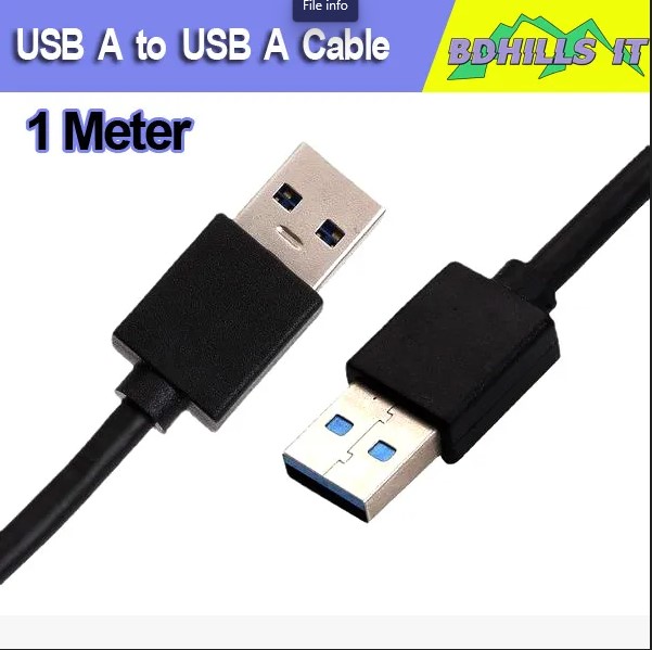 Both side usb type A male cable - usb to usb cable / usb type a male to ...
