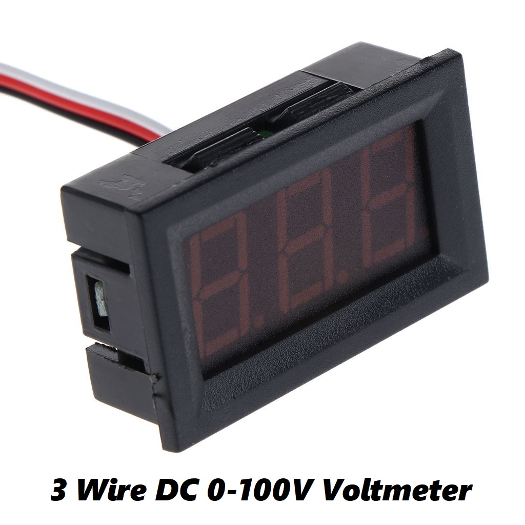 DC 0-100V 0.56″ Inch Digital Display Voltmeter Panel Mount Home Use ...
