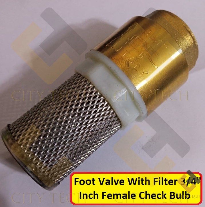 Foot Valve With Filter 3/4″ Inch Female Check Bulb For 3/4″ Inch Pipe ...