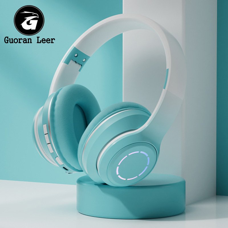 Foldable Bluetooth-compatible 5.2 Headphones Gradient Color Design ...