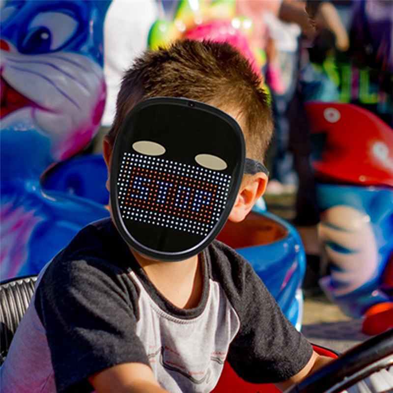 LED Mask For Kid Gesture Sensing Mask For Halloween, Birthday Party And ...