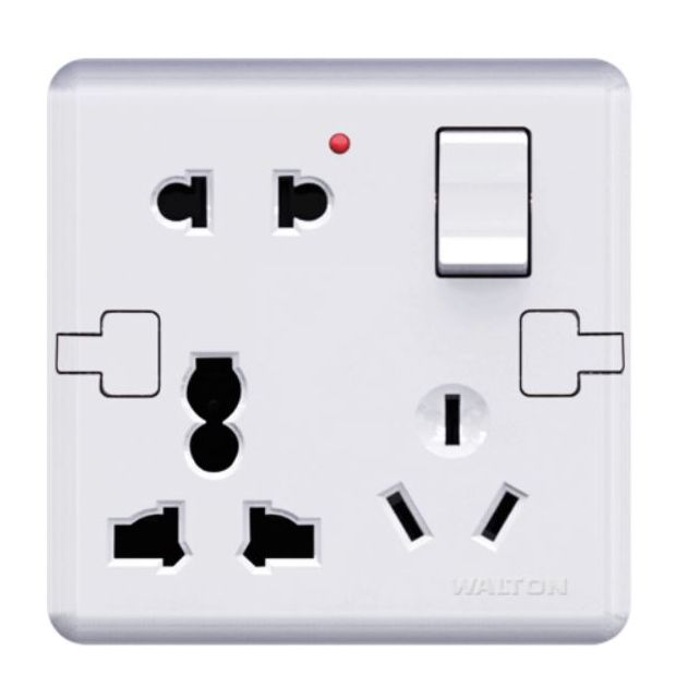 W1MS13 Pearl White (Multi Socket) Walton Multiplug Socket | Daraz.com.bd
